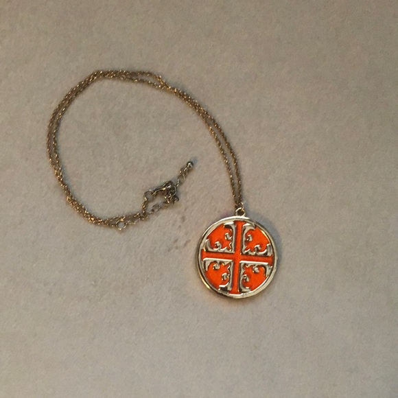 Jewelry | Orange Medallion Necklace | Poshmark